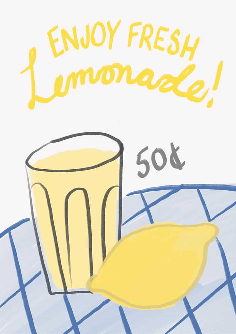 Fresh Lemonade Poster Brings a Refreshing Citrus Delight – ARTSY FARTSY®